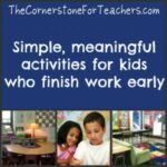 Truth For Teachers - Simple and meaningful activities for early finishers