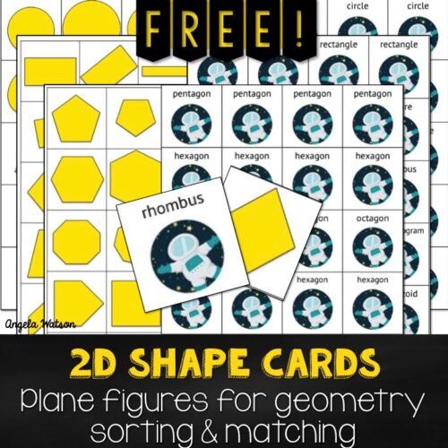 Truth For Teachers - Geometry math partner games and a 2D shapes freebie