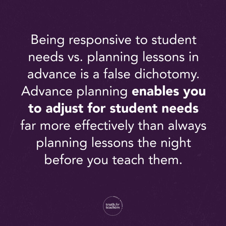 Truth For Teachers | How to adjust lessons for students WITHOUT last ...