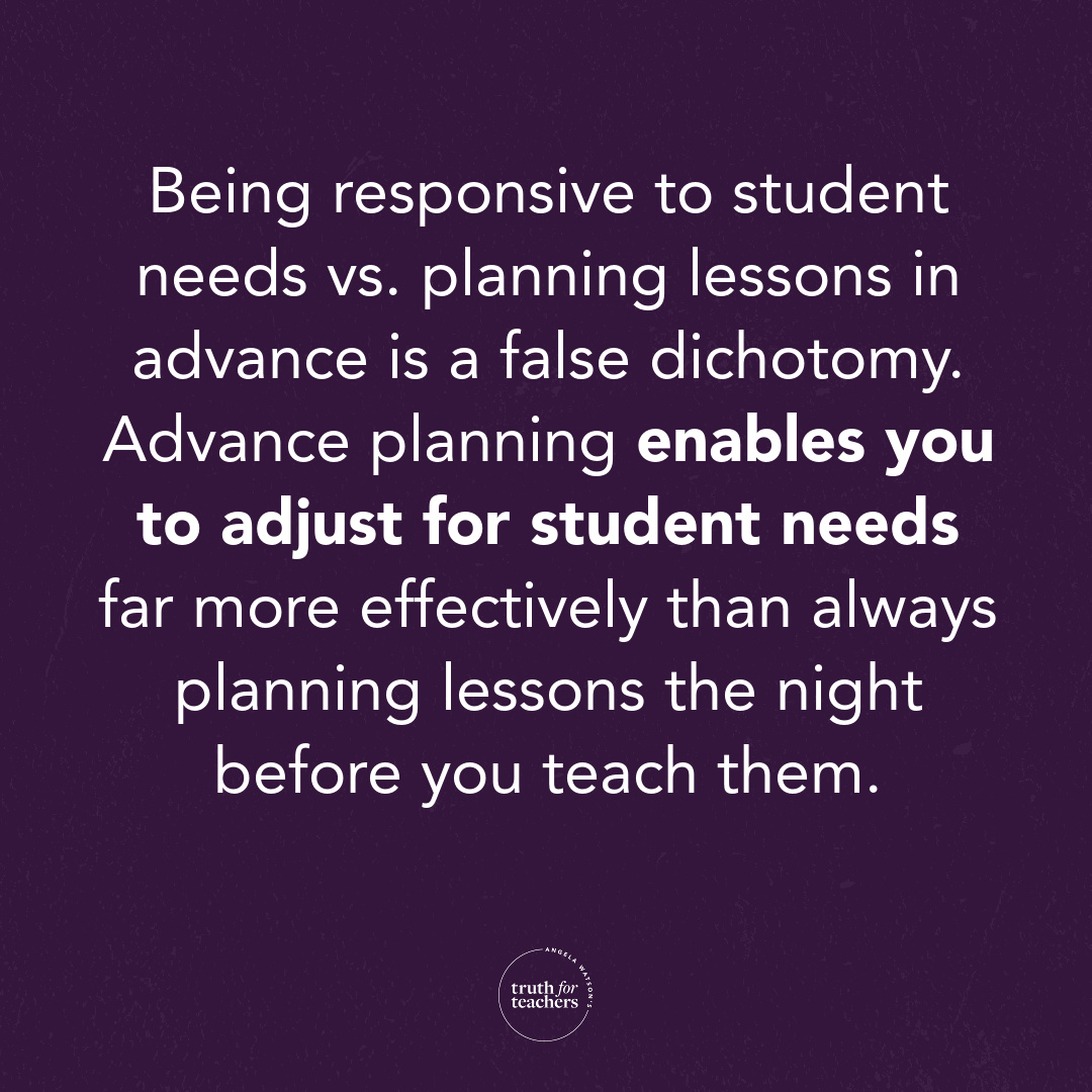 Truth For Teachers - How to adjust lessons for students WITHOUT last ...