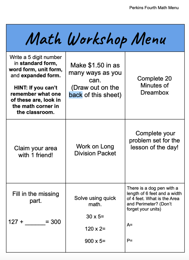 Truth For Teachers - The complete guide to independent math menus