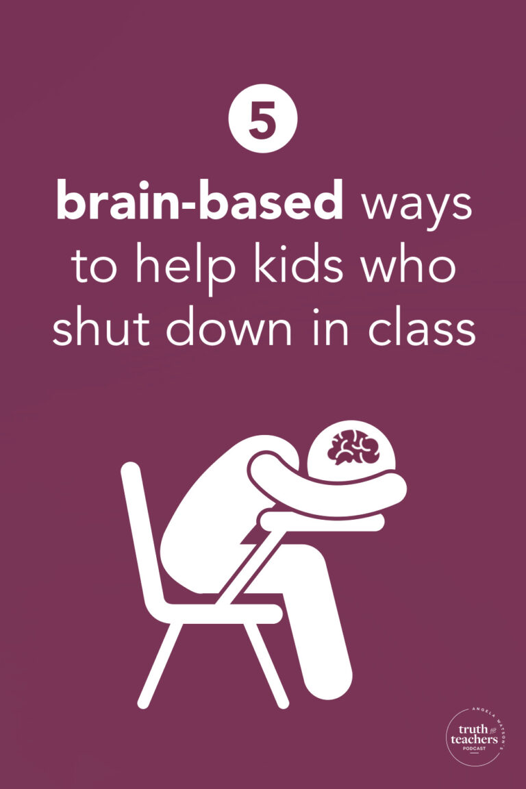 Truth For Teachers | 5 brain-based ways to help shut down learners