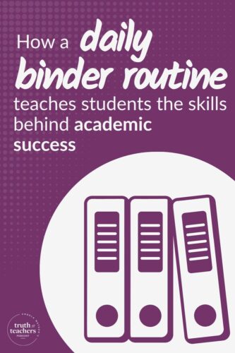 Truth For Teachers | How a daily binder routine teaches students the ...