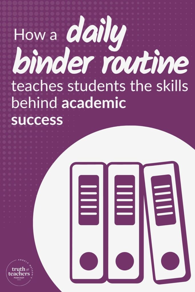 Truth For Teachers | How a daily binder routine teaches students the ...